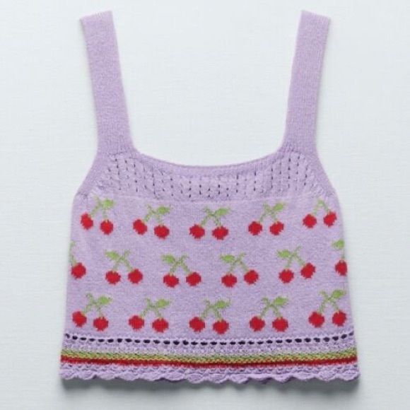 Zara | Tops | Zara Nwt Lavender Knit Crop Top | Poshmark
